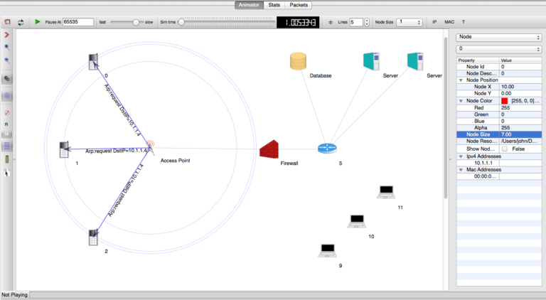 Visualizing Ns 3 Simulation Using Netanim Visualization Tool
