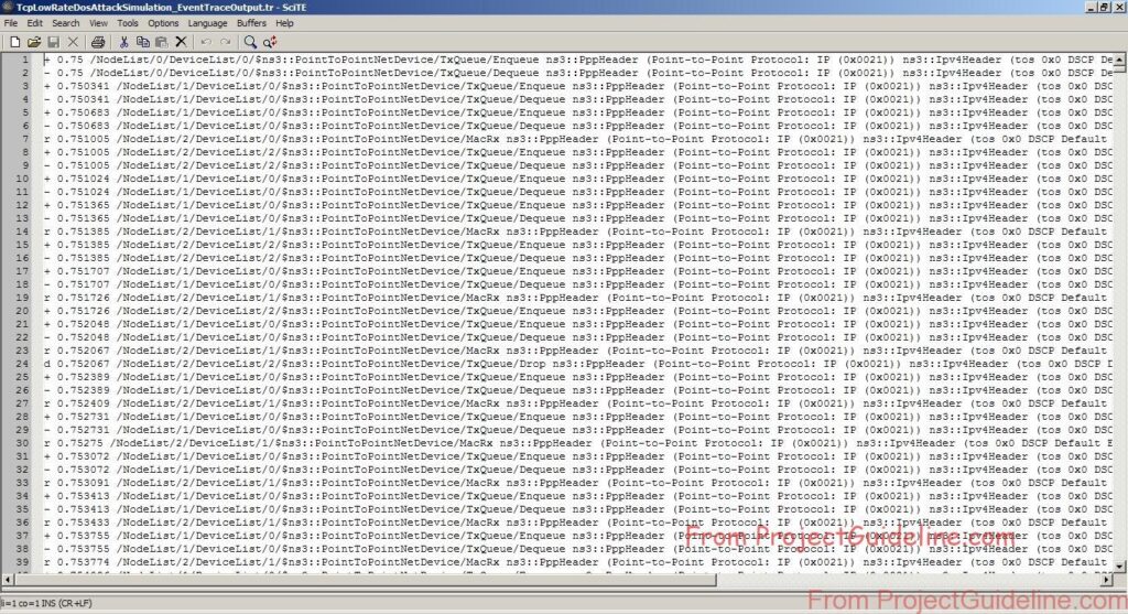 Simulating Low-Rate TCP DoS Attacks under ns-3 simulator.