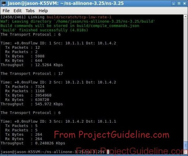 Simulating Low-Rate TCP DoS Attacks under ns-3 simulator.