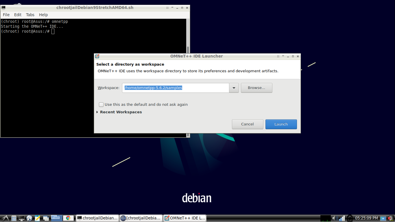 Installing Omnet++ in Debian 9 chroot Jail Under Debian 11