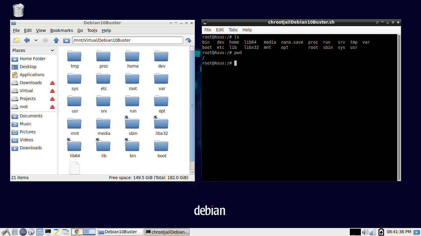 Setting Debian 10 chroot Jail Environment under Debian 11