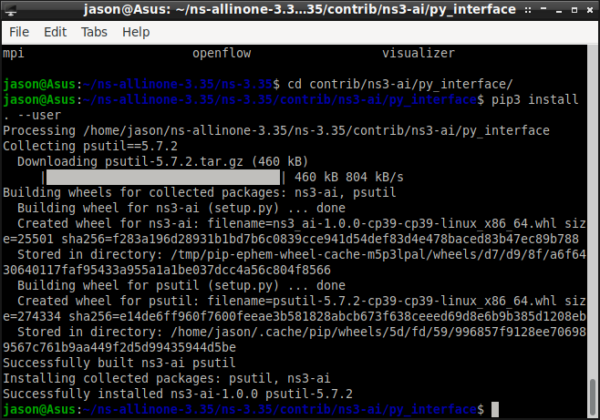 Installing ns3-ai Model in ns-3.35 Under Debian 11 OS