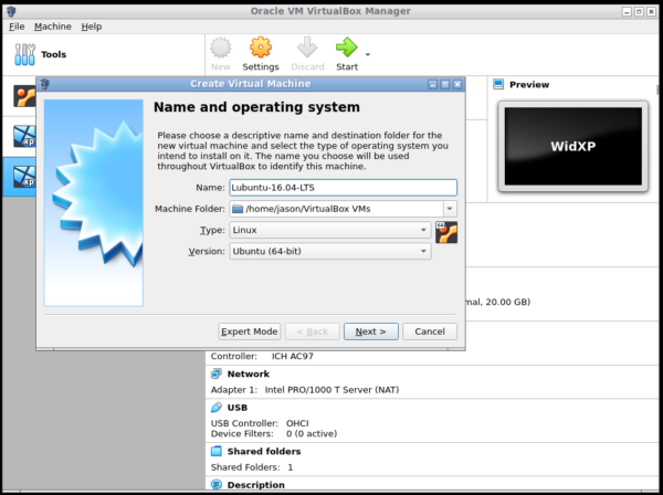 Installing old Linux in VirtualBox and Sharing Host Folders.