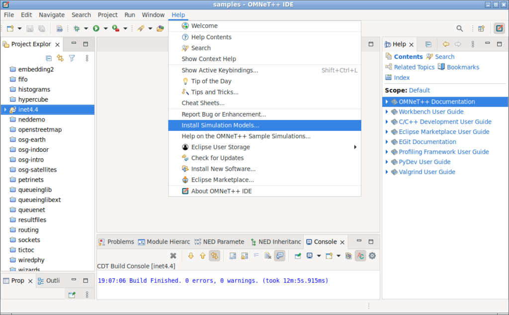 Installing FLoRa under OmNet++ for doing IoT ADR Simulation.