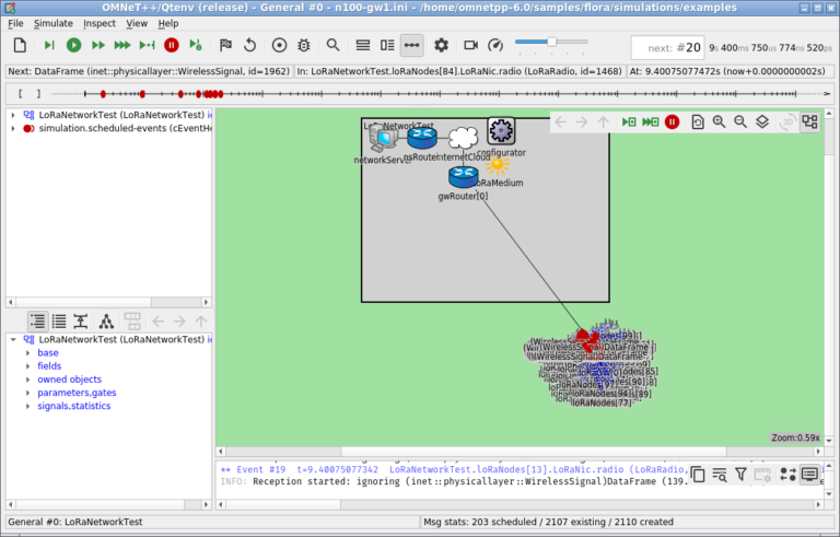 Installing FLoRa under OmNet++ for doing IoT ADR Simulation.