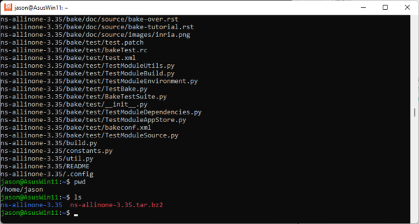 Installing ns-3 and NetAnim Under New Windows 11 Using WSL2