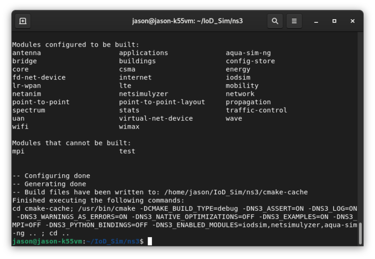 Installing Aquasim-NG in ns-3.38 and Visualizing UWSN in 3D.